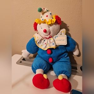 Eden | Toys | Nwt Eden Plush Clown Vintage Blue Terry Cloth Polka Dot ...